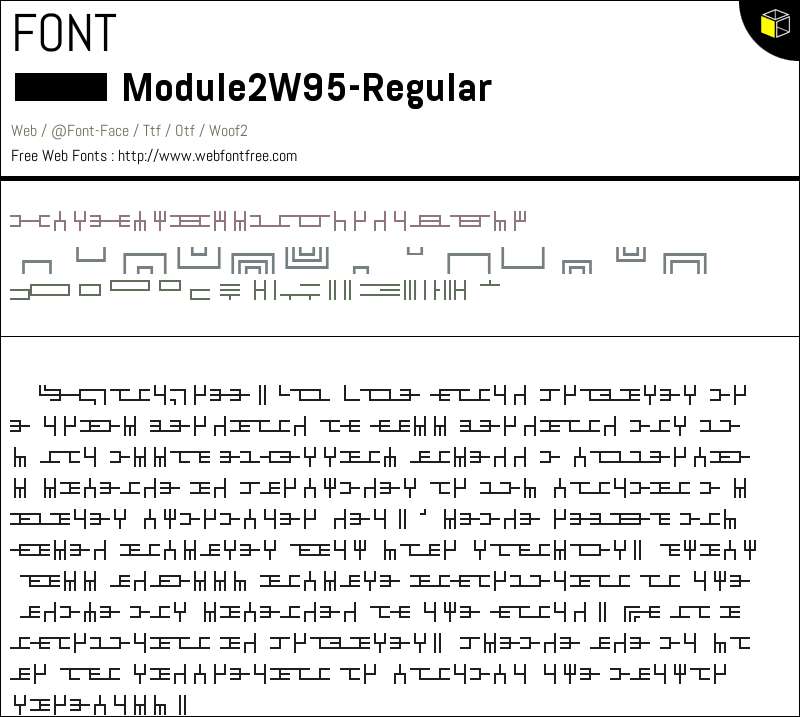 Module2 W95 Regular Fonts Downloads - WebFontFree.Com