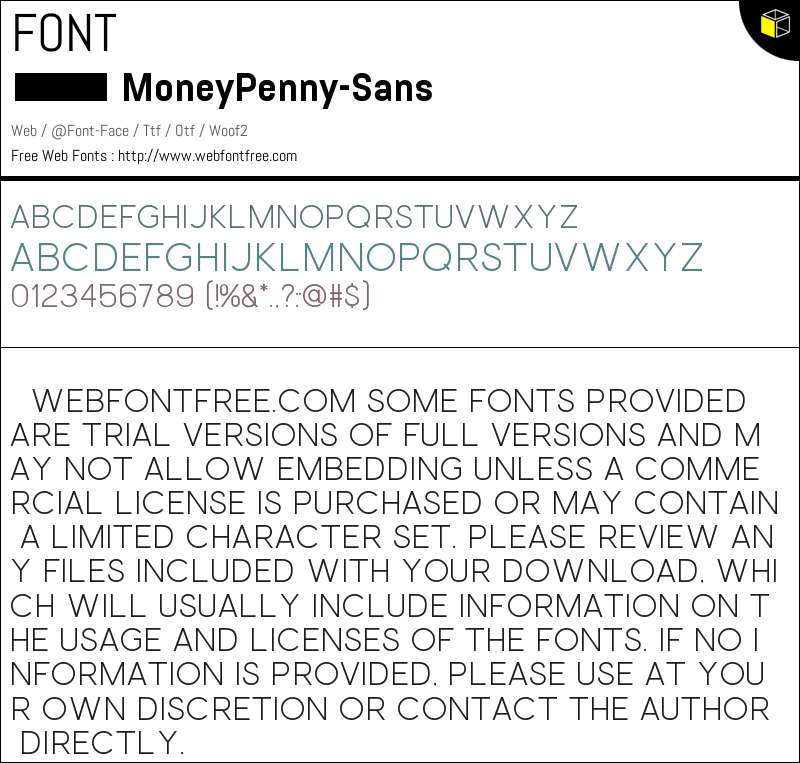 MoneyPenny-Sans Fonts Downloads - WebFontFree.Com