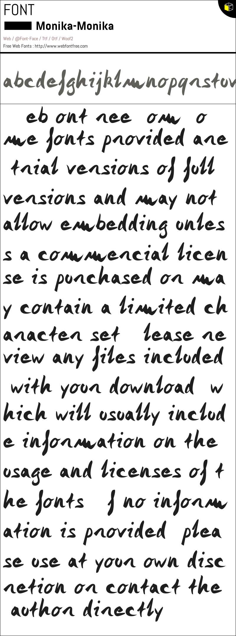 Monika Monika Fonts Downloads - WebFontFree.Com