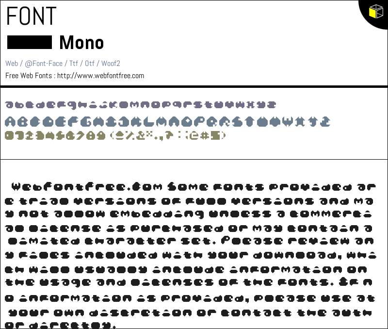 Mono Regular Fonts Downloads - WebFontFree.Com