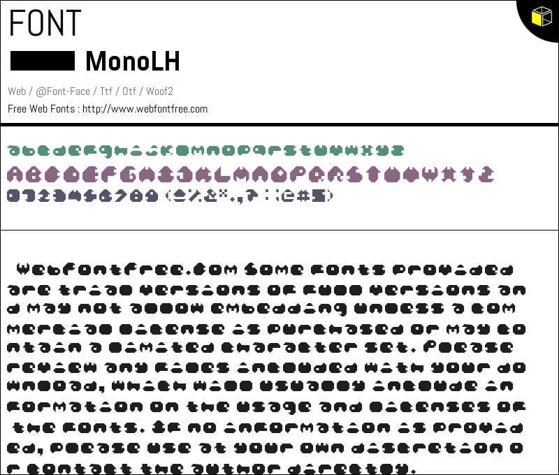 Mono LH Fonts Downloads - WebFontFree.Com