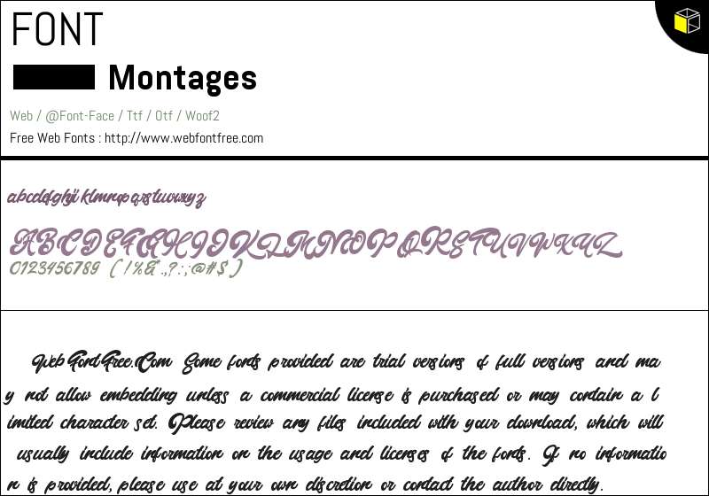 Montages Fonts Downloads - WebFontFree.Com