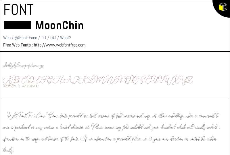 Moon Chin Fonts Downloads - WebFontFree.Com