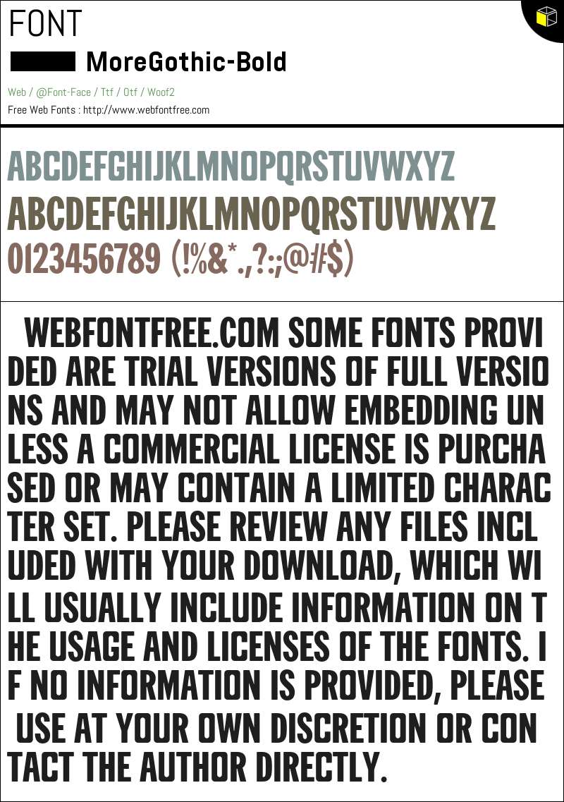 More Gothic Bold Fonts Downloads - WebFontFree.Com