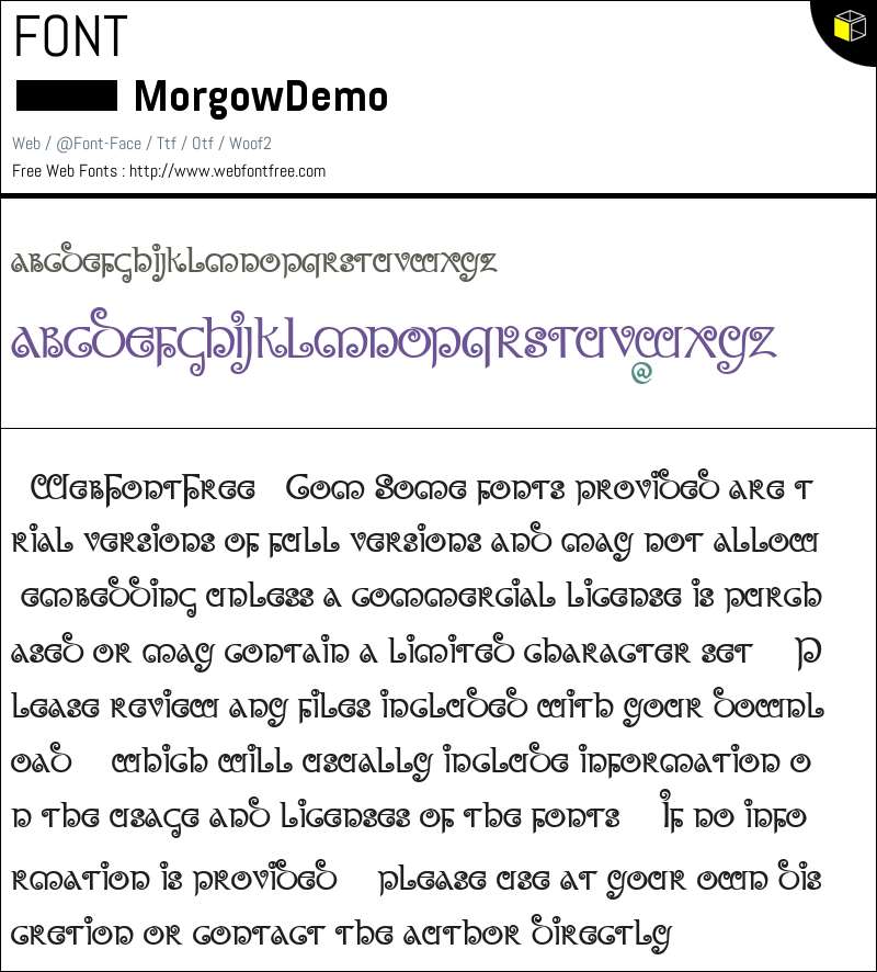 Morgow Demo Fonts Downloads - WebFontFree.Com