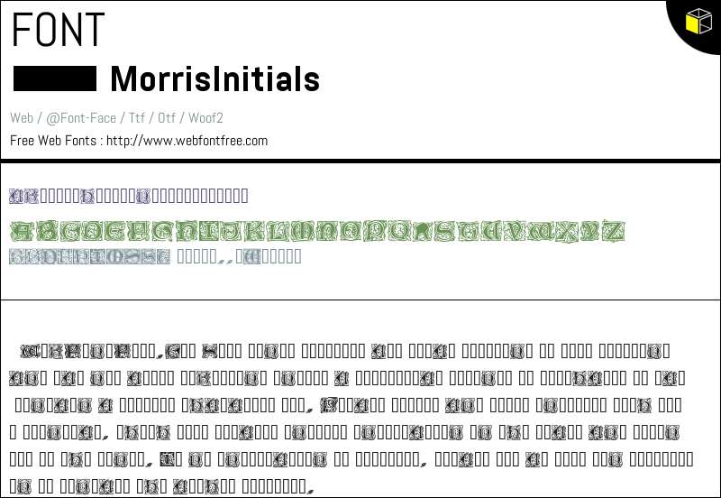 Morris Initials Fonts Downloads - WebFontFree.Com