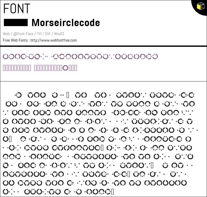 Morseircle code Fonts Downloads - WebFontFree.Com