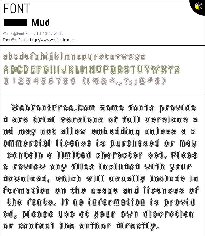 Mud Fonts Downloads - WebFontFree.Com