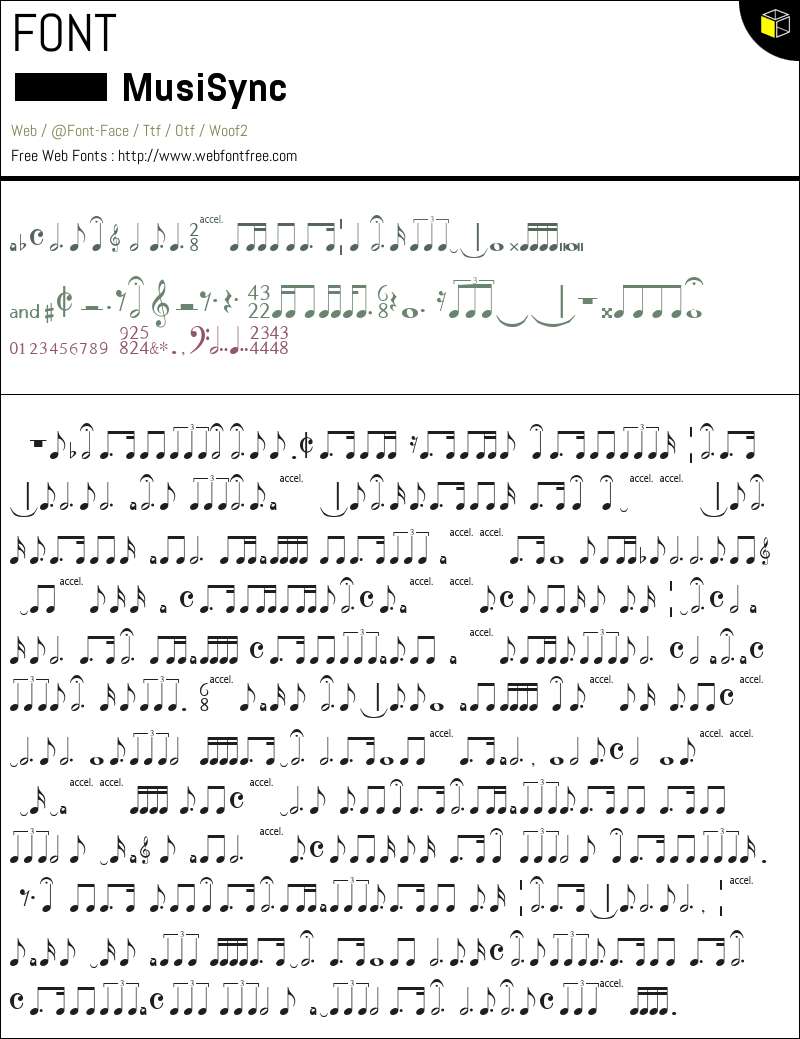 MusiSync Fonts Downloads - WebFontFree.Com