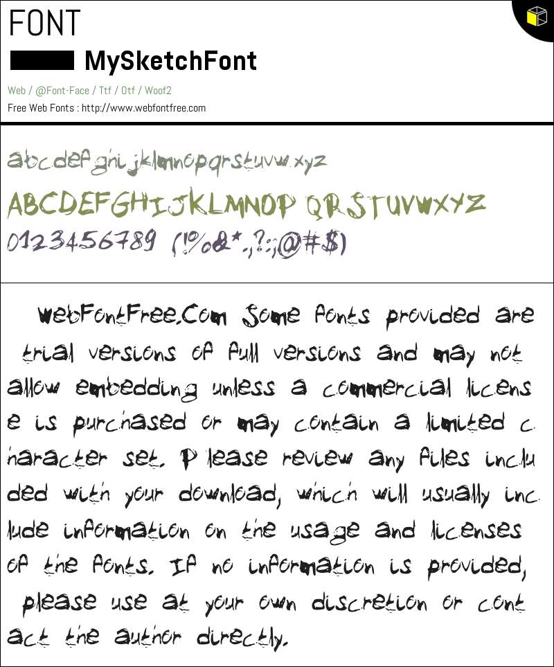 MySketchFont Fuentes Descargar - WebFontFree.Com