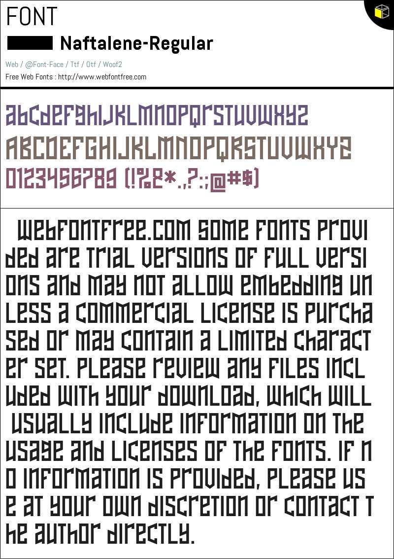 Naftalene-Regular Fonts Downloads - WebFontFree.Com