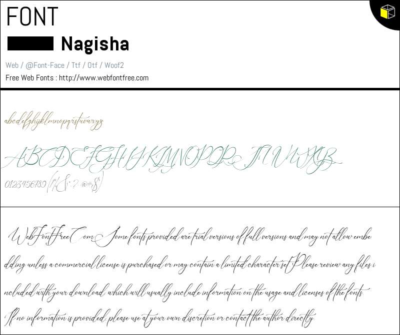 Nagisha Fonts Downloads - WebFontFree.Com