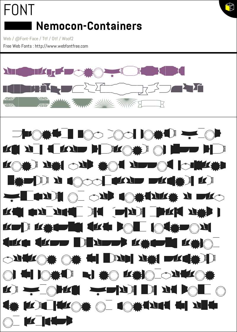 Nemocon-Containers Fonts Downloads - WebFontFree.Com