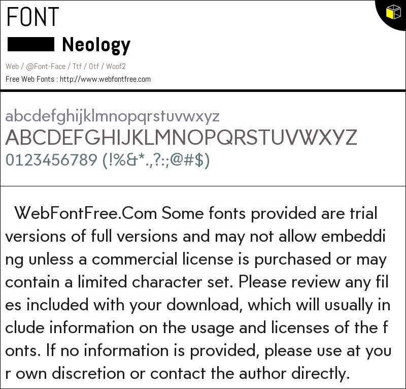 Neology Fonts Downloads - WebFontFree.Com