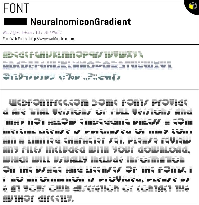 Neuralnomicon Gradient Fonts Downloads - WebFontFree.Com