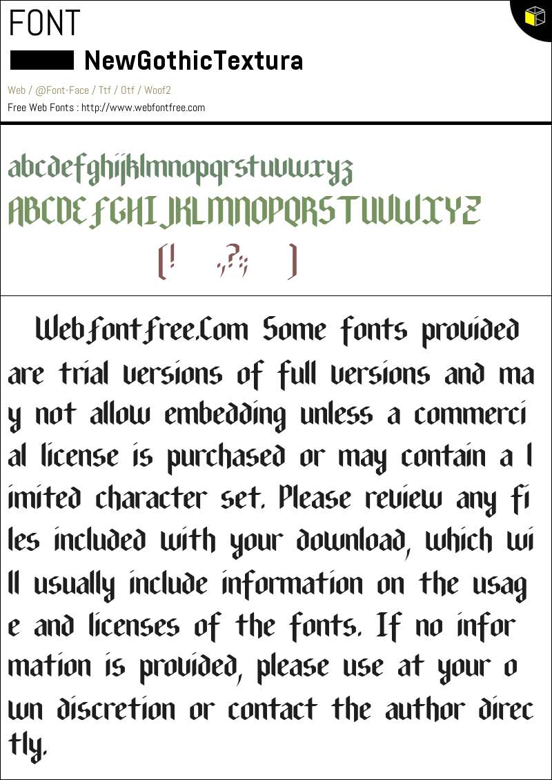 New Gothic Textura Fonts Downloads - WebFontFree.Com