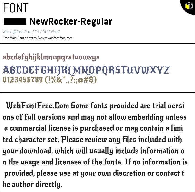 New Rocker 字体 下载 - WebFontFree.Com