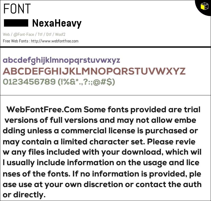 Nexa Heavy Fonts Downloads - WebFontFree.Com