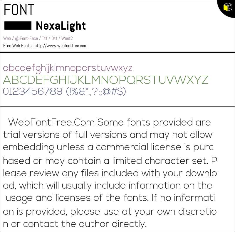 NexaLight Fonts Downloads - WebFontFree.Com