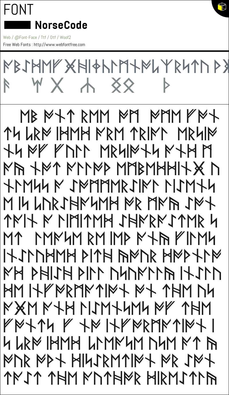 Norse Code Fonts Downloads - WebFontFree.Com