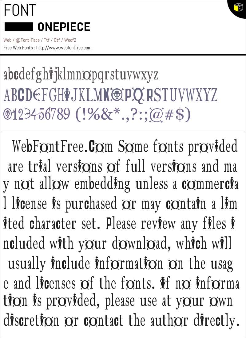 ONE PIECE Fonts Downloads - WebFontFree.Com