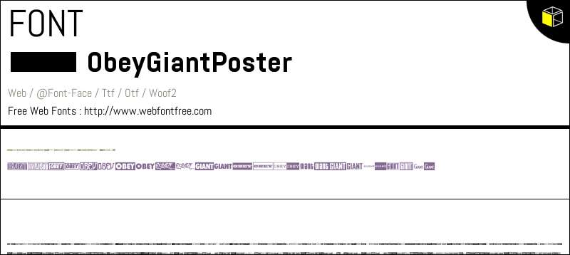 ObeyGiantPoster Fonts Downloads - WebFontFree.Com
