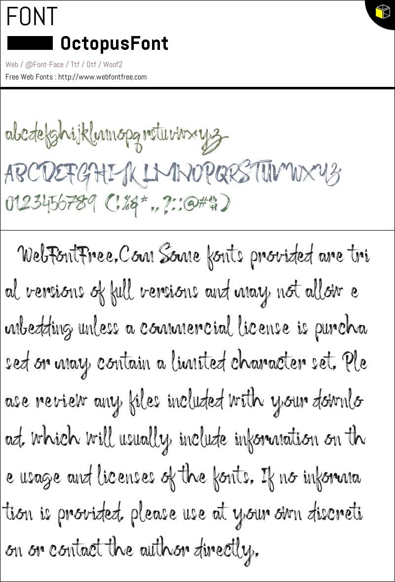 Octopus Font Fonts Downloads - WebFontFree.Com