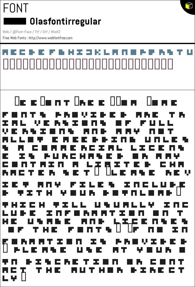 olas font irregular Fonts Downloads - WebFontFree.Com