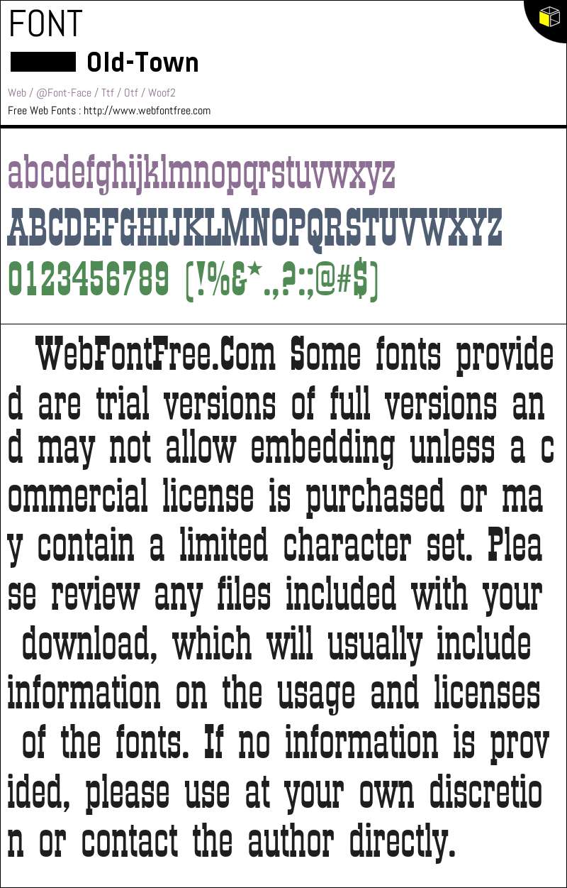 Old-Town Fonts Downloads - WebFontFree.Com