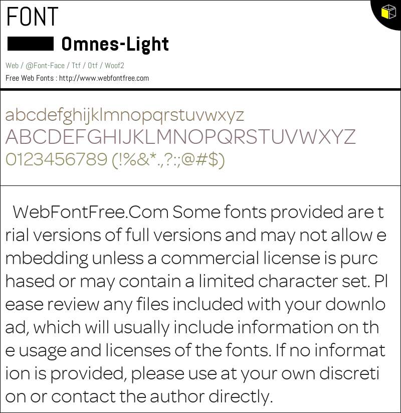 Omnes Light Fonts Downloads - WebFontFree.Com