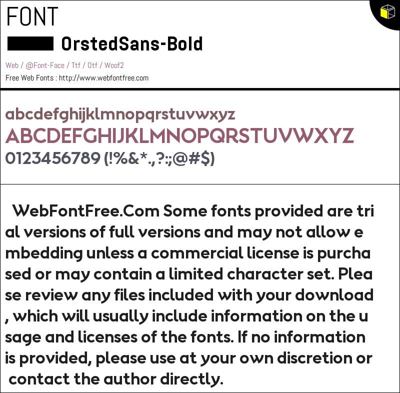 Orsted Sans Bold Fonts Downloads - WebFontFree.Com