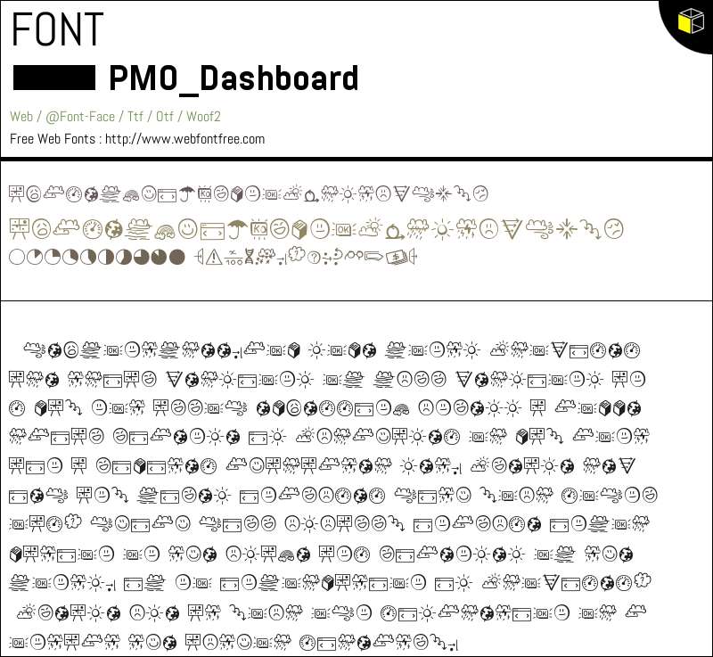 PMO Dashboard Fonts Downloads - WebFontFree.Com