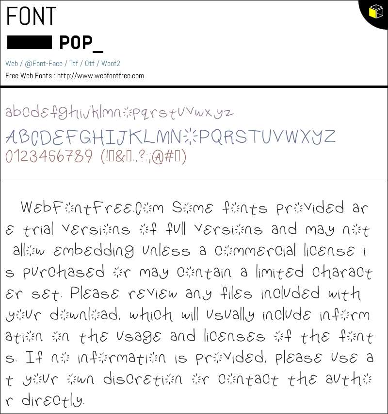 POP! Fonts Downloads - WebFontFree.Com