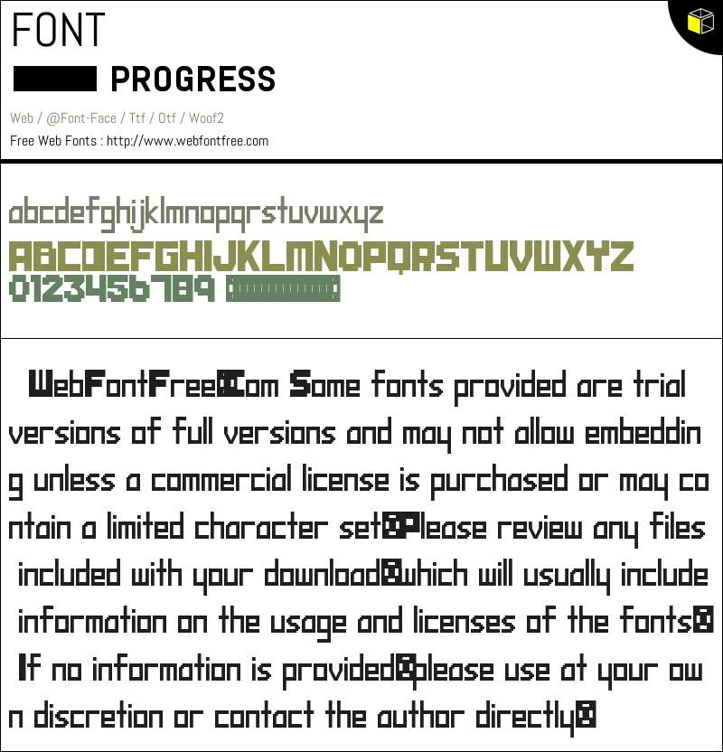 PROGRESS Fuentes Descargar - WebFontFree.Com