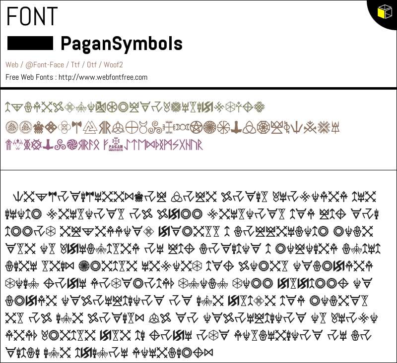 Pagan Symbols Fonts Downloads - WebFontFree.Com