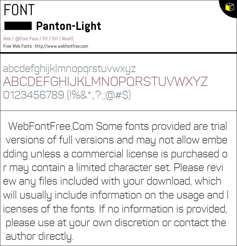 Panton Light Regular Fonts Downloads - WebFontFree.Com