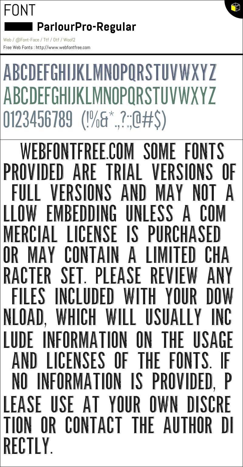 Parlour Pro Fonts Downloads - WebFontFree.Com