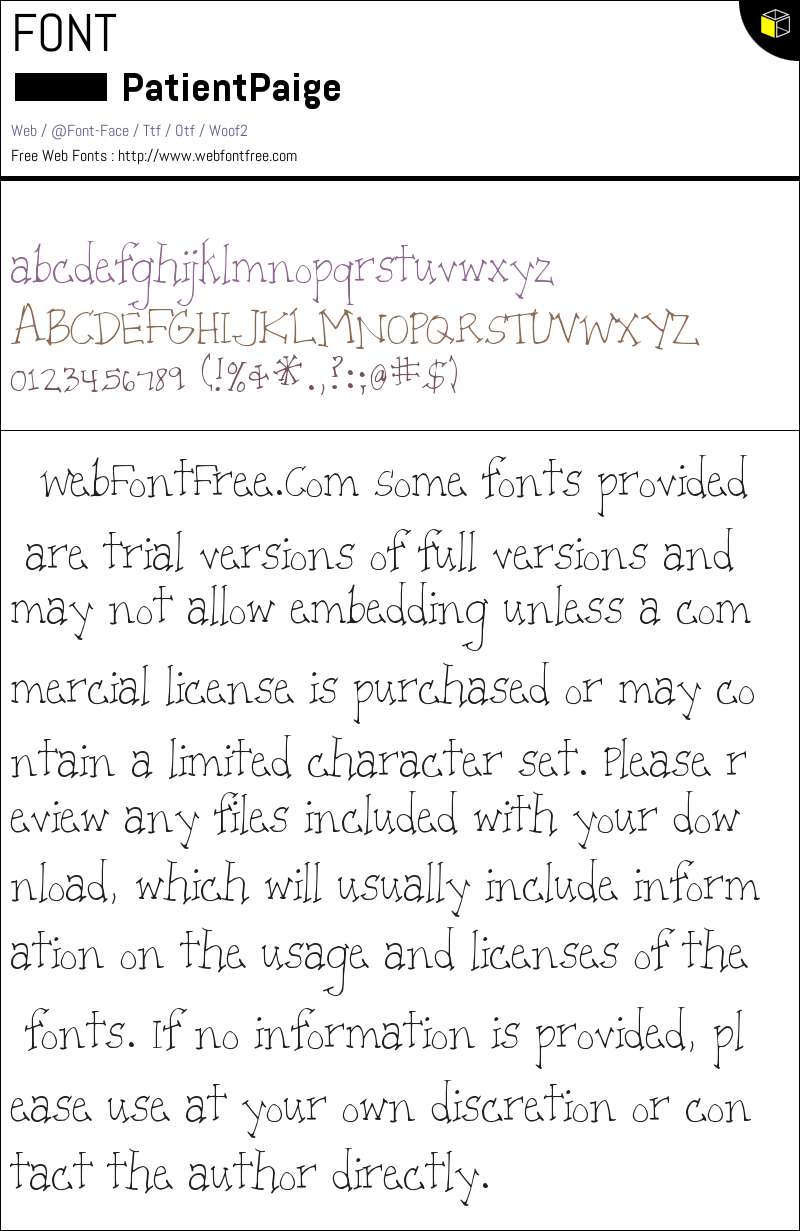 Patient Paige Fonts Downloads - WebFontFree.Com
