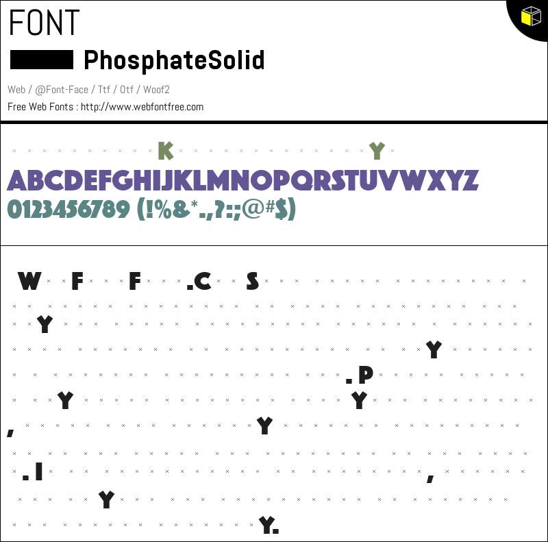PhosphateSolid 字体 下载 - WebFontFree.Com