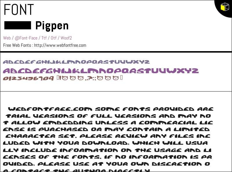 Pigpen Fonts Downloads - WebFontFree.Com