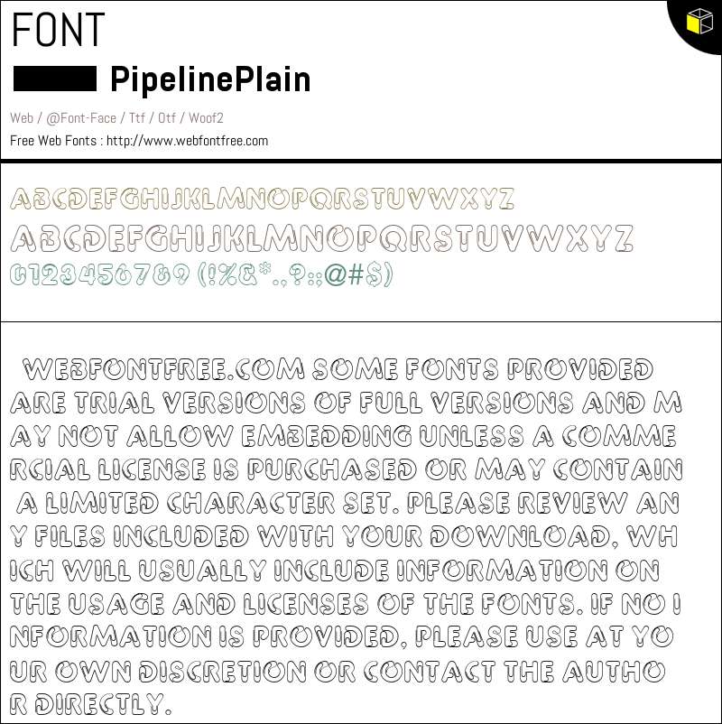 Pipeline Fonts Downloads - WebFontFree.Com