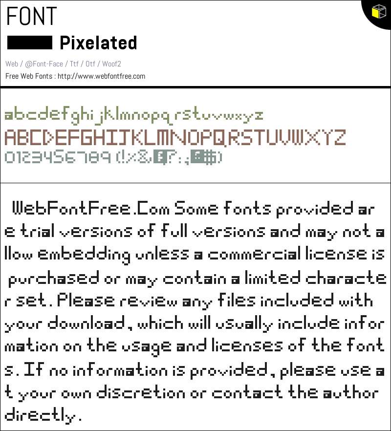 Pixelated Regular Fonts Downloads - Webfontfree.com