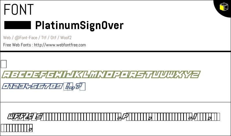 Platinum Sign Over Fonts Downloads - WebFontFree.Com