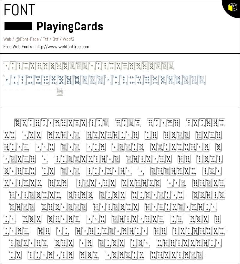 Playing Cards Fonts Downloads - WebFontFree.Com