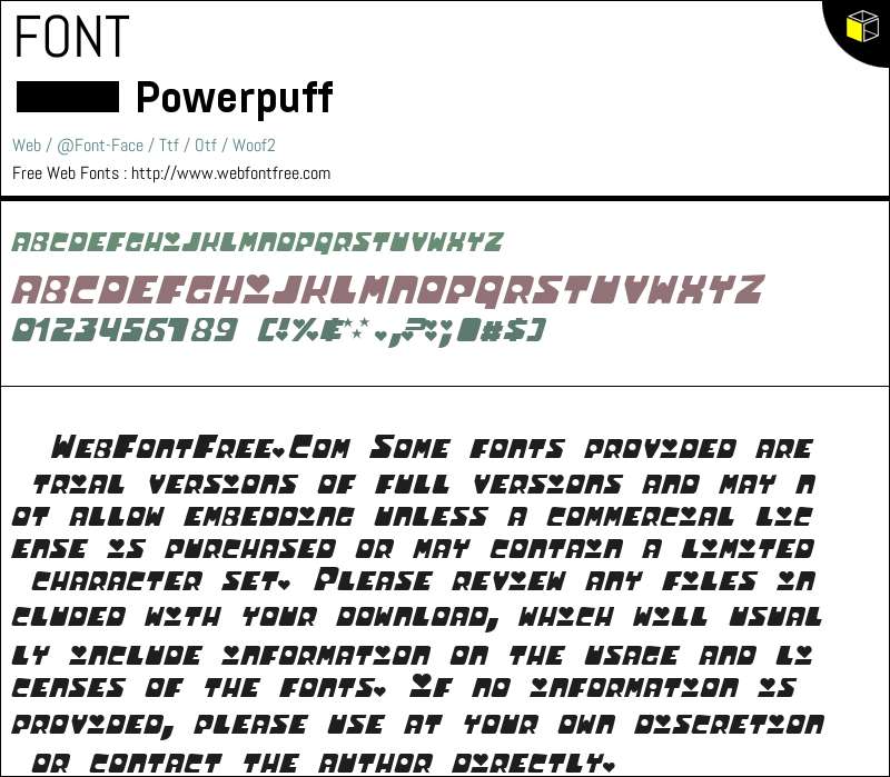 Powerpuff Fonts Downloads - WebFontFree.Com