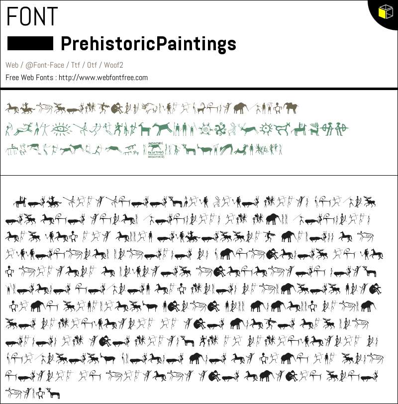 Prehistoric Paintings Fonts Downloads - WebFontFree.Com