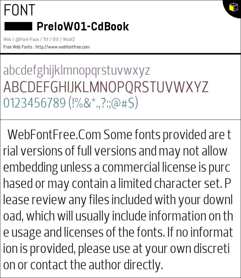 Prelo W01 Cd Book Fonts Downloads - WebFontFree.Com