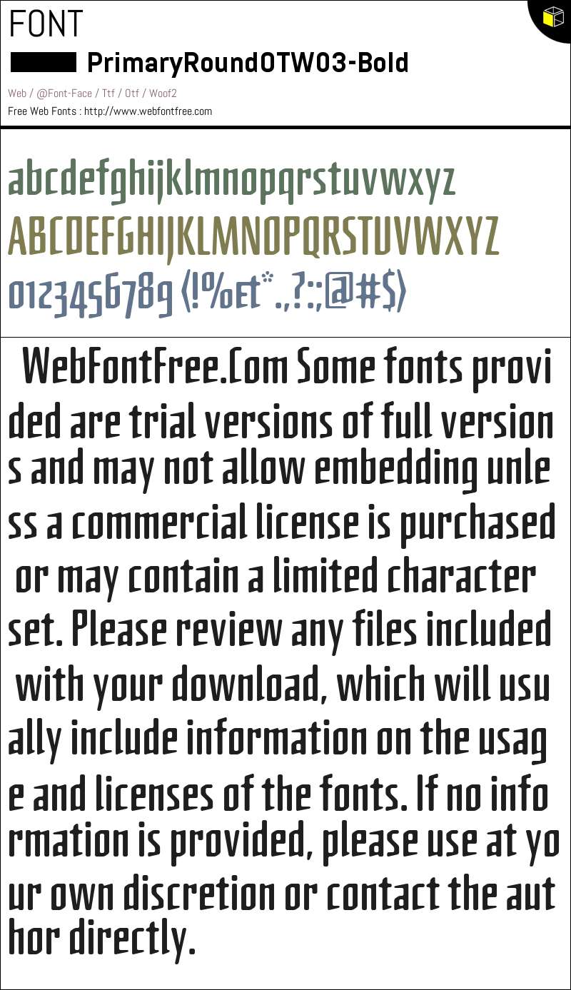 Primary Round OT W03 Bold Fonts Downloads - WebFontFree.Com