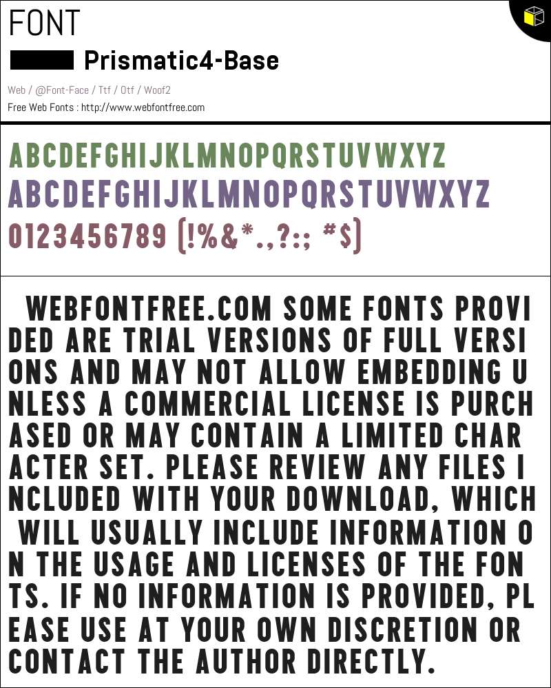 Prismatic4-Base Fonts Downloads - WebFontFree.Com