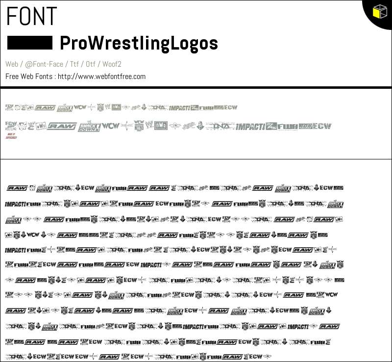 Pro Wrestling Logos Fonts Downloads - WebFontFree.Com